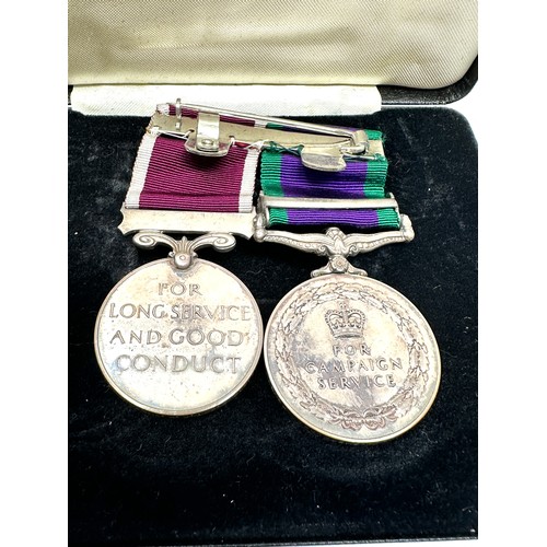 2 x ER.II Cased Medals Inc. C.S.M Northern Ireland & Long Service Named ...