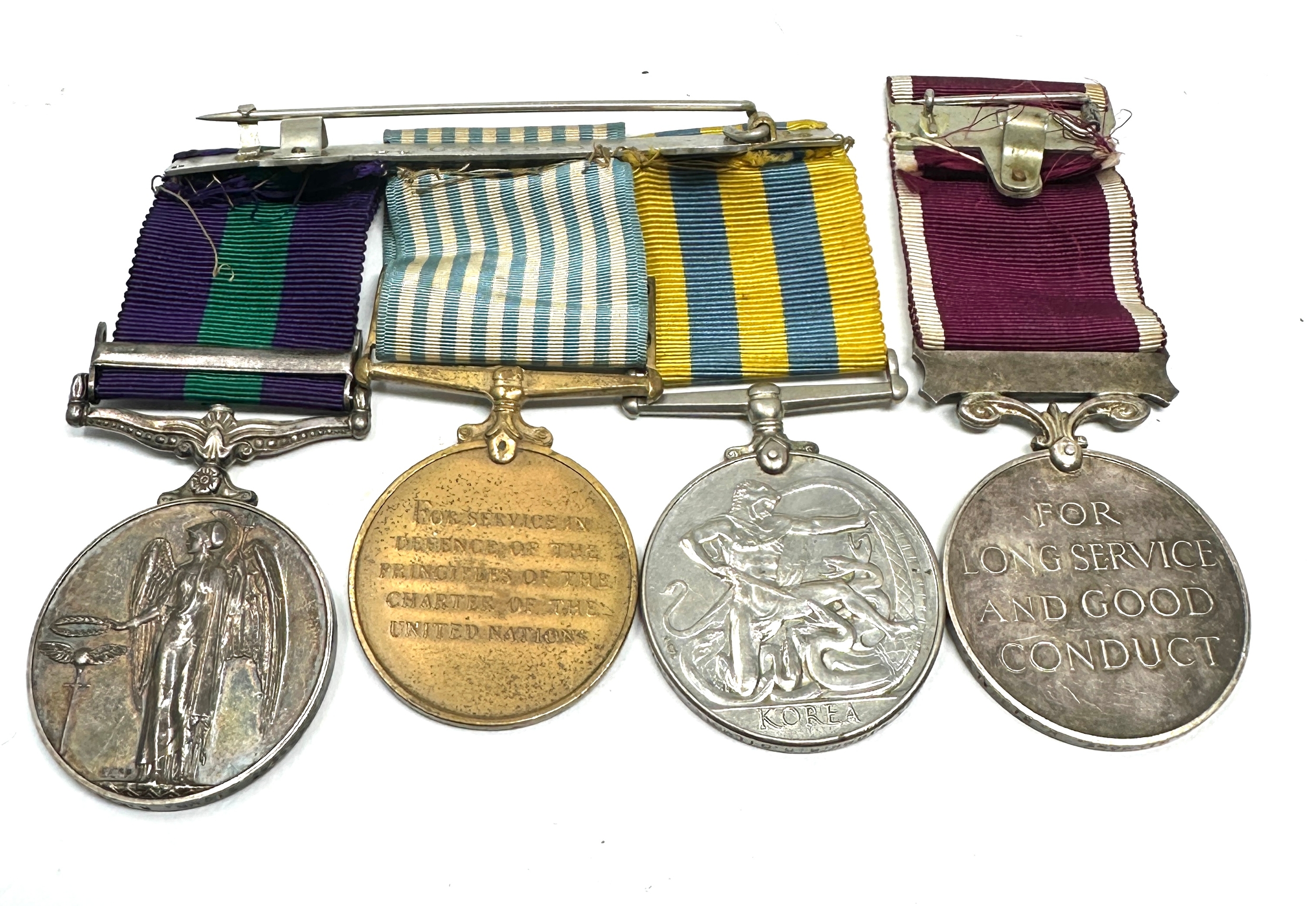 ER.11 Korea -malaya long service medal group to 22326863 sig r.r ...