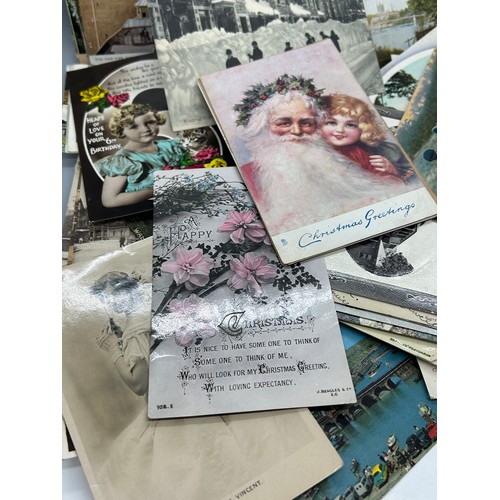 Selection of vintage postcards to include real photo postcards and ...