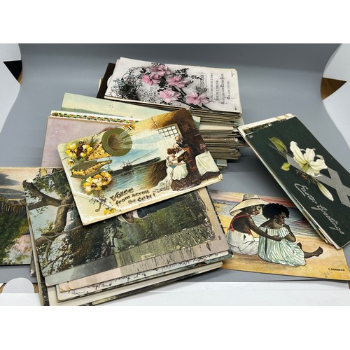 Selection of vintage postcards to include real photo postcards and ...