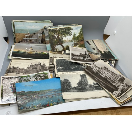 Selection of vintage postcards to include real photo postcards and ...