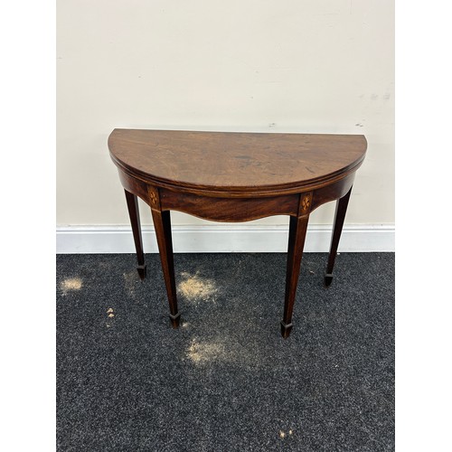 Mahogany inlaid antique flip top card table measures 38 inches wide 18 ...