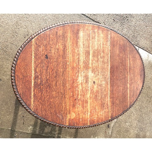 Period gate leg table with pie crust edge measures approx 26 inches ...