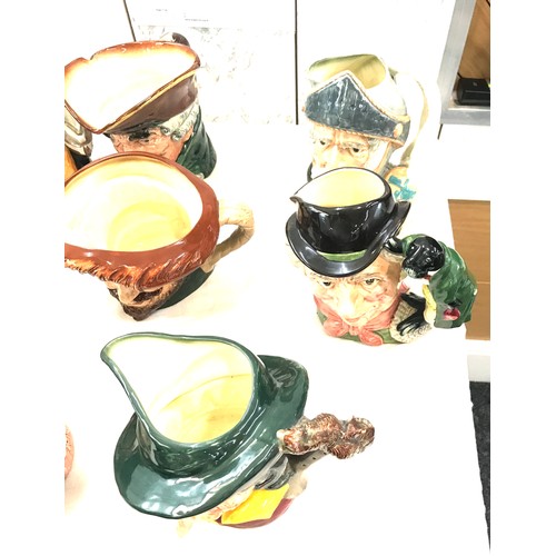 Selection of large toby jugs to include Royal Doulton Francis Drake ...