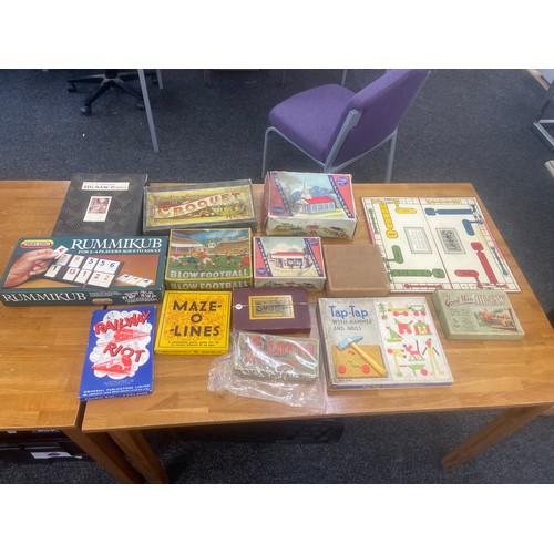 Box of old games from victorian era through to 1980s includes Croquet ...