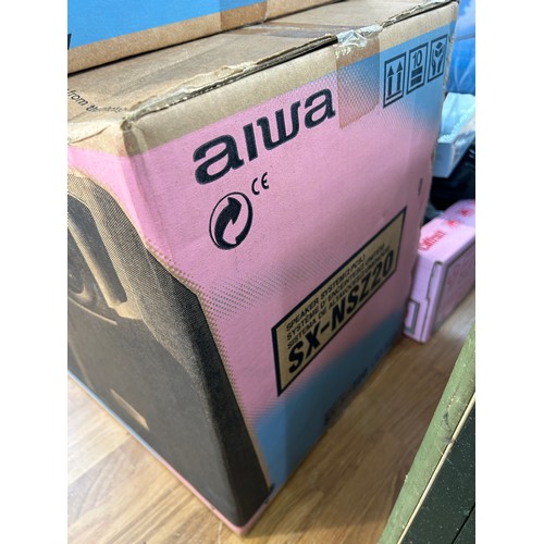 Boxed Aiwa stereo cassette receiver and boxed aiwa speakers, nsx-sz20 ...