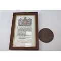 WW1 Death Plaque & Framed Scroll Named Fredrick George Robinson Royal ...