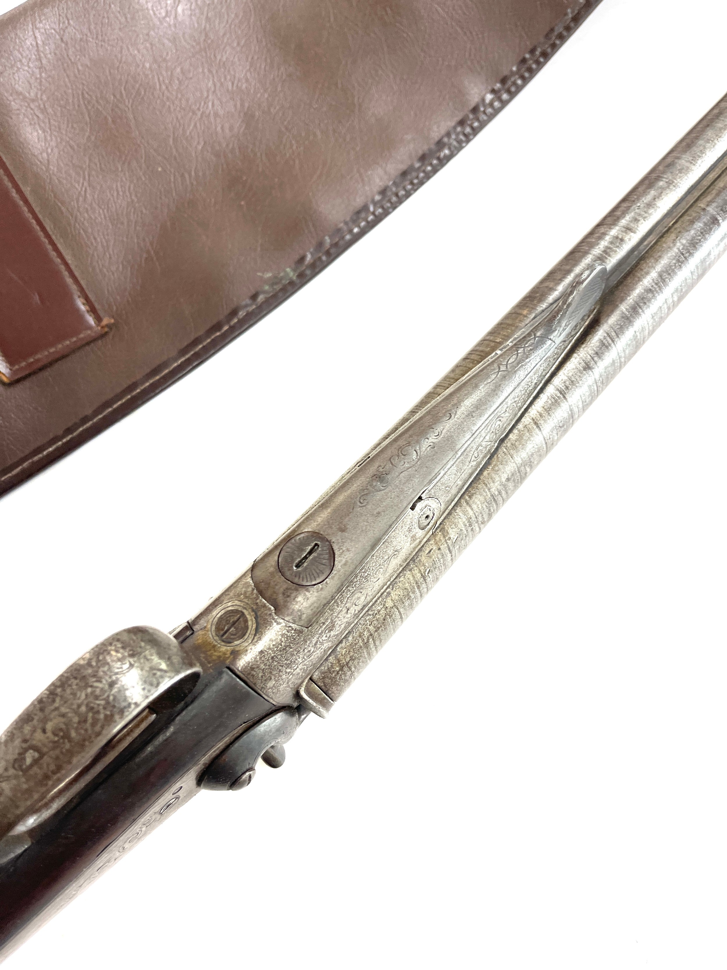 Antique 12 Bore Pinfire Auguste Francotte pinfire double barrel shotgun ...