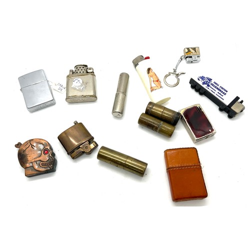 Quantity of cigarette lighters collection of 13 unusual different ...