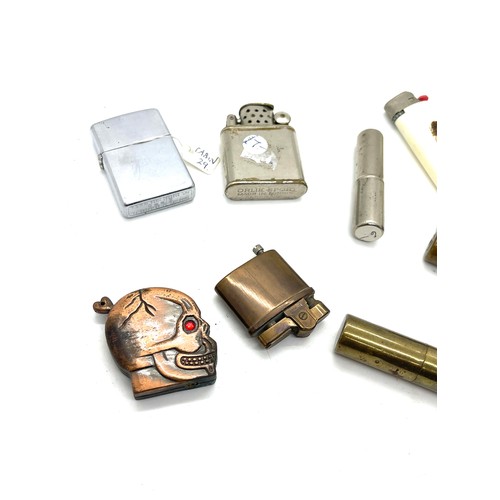 Quantity of cigarette lighters collection of 13 unusual different ...