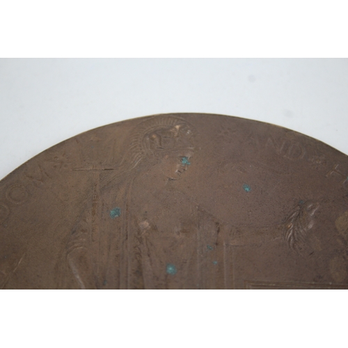 WW1 Death Plaque Named Leonard James Brumwell & Card Holder