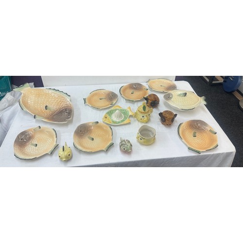 Selection of fish dishes by Shorter and Sons Limited, marmalade pots, etc