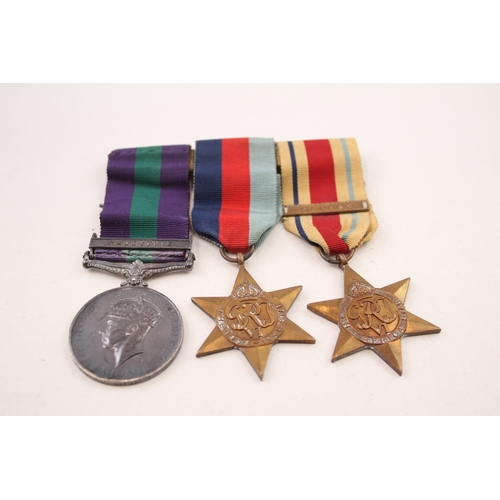 GVI - WW2 Mounted Medal Group GSM Palestine Named 5250148 Pte J H ...