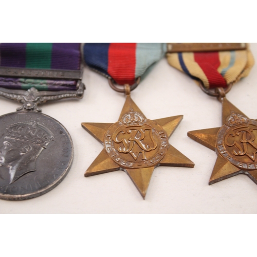 GVI - WW2 Mounted Medal Group GSM Palestine Named 5250148 Pte J H ...