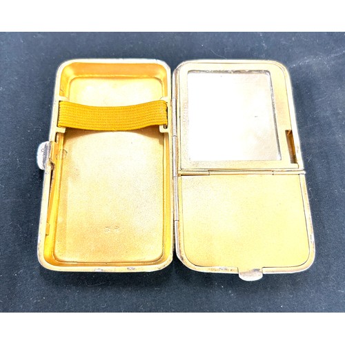Antique silver Cigarette compact makers marks HCD
