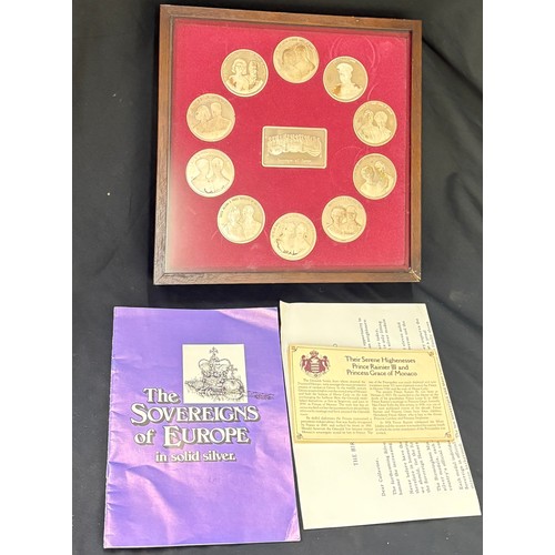 Birmingham Mint Sovereigns of Europe solid silver coin set within ...