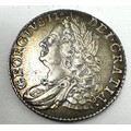 1758 Shilling - George II Silver Coin high grade toned coin