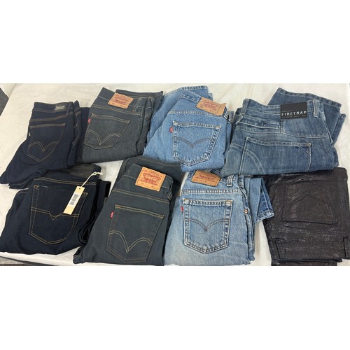 Selection of mens Levi jeans, to also include Diesel and Firetrap ...