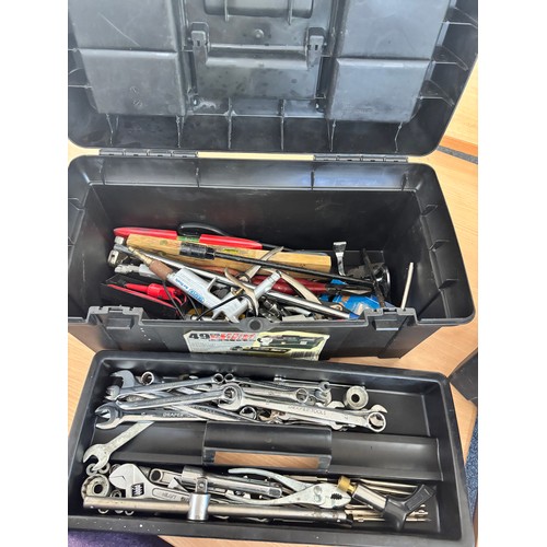 Two tool boxes with contents