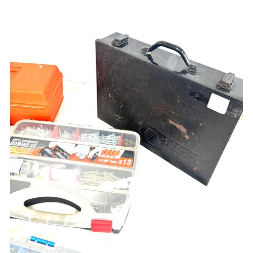 Six boxes of fixings, mainly new