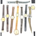 A collection of gents vintage wrist watches to include an Arden ...