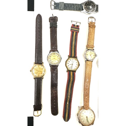 A collection of gents vintage wrist watches to include an Arden ...