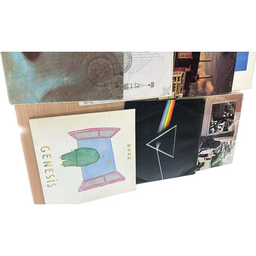 Selection of vinyl records to include ' Duke Genesis', Pink Floyd ELP etc