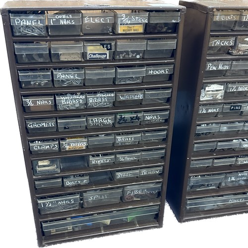 Three raaco fixing boxes and contents