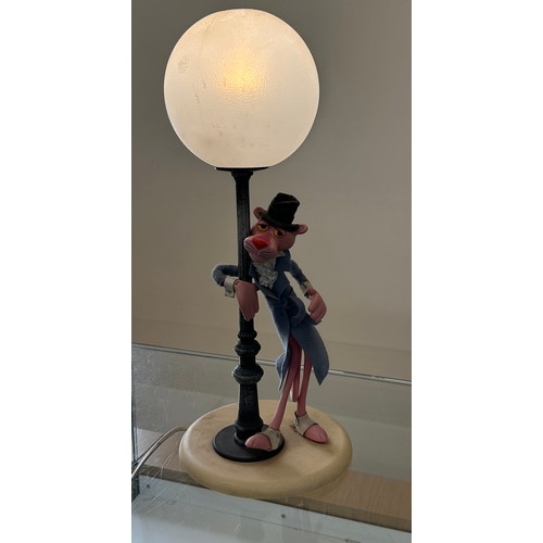 Vintage retro Pink Panther table lamp, overall height approximately 20 ...