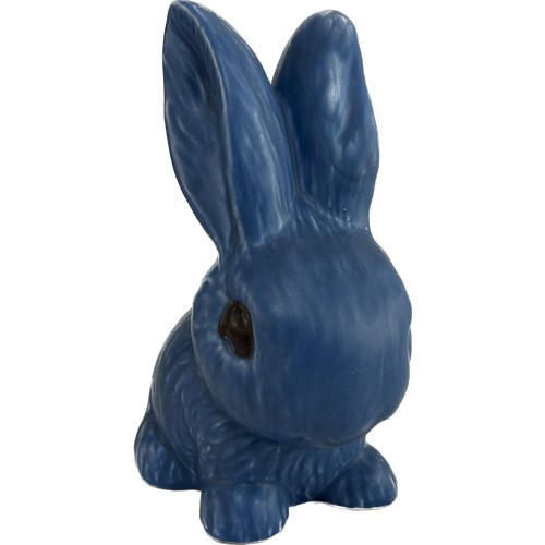 Large Sylvac blue bunny, approximate height 10 inches, 2 smaller green ...