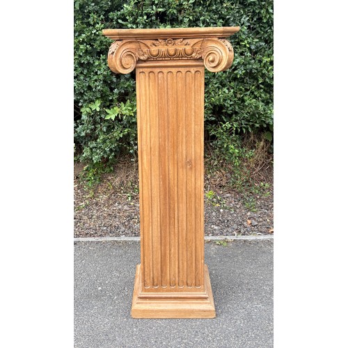 Pine effect large column / plinth, approximate measurements: Height 50 ...