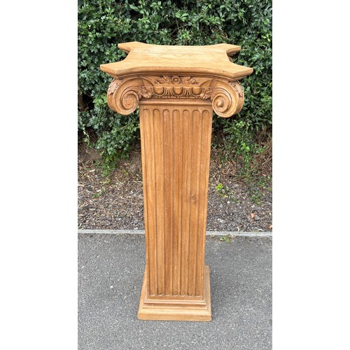 Pine effect large column / plinth, approximate measurements: Height 50 ...