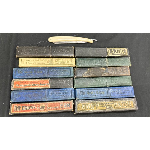 Selection of antique cut throat razors