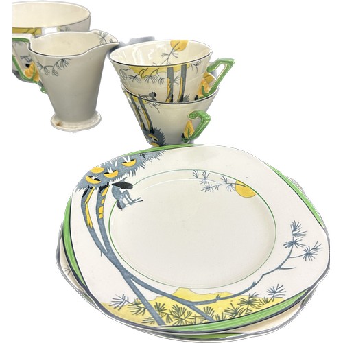 Art Deco Burleigh Ware Pan Pattern jugs bowls cups saucers and plates