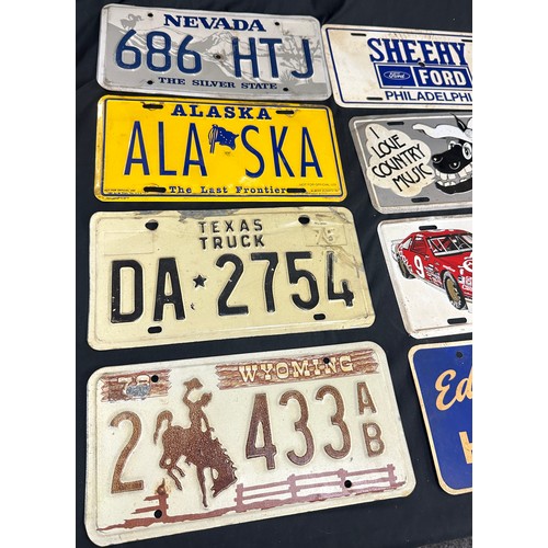 Selection of American number plates