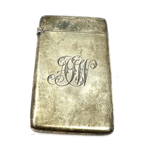 Antique silver card case chester silver hallmarks