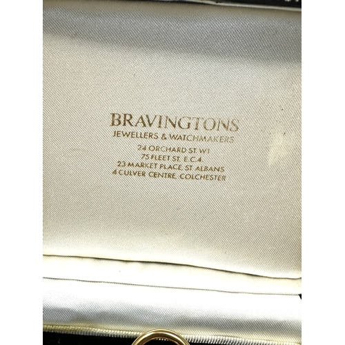 Boxed gold plated bravingtons pocket watch the watch is ticking