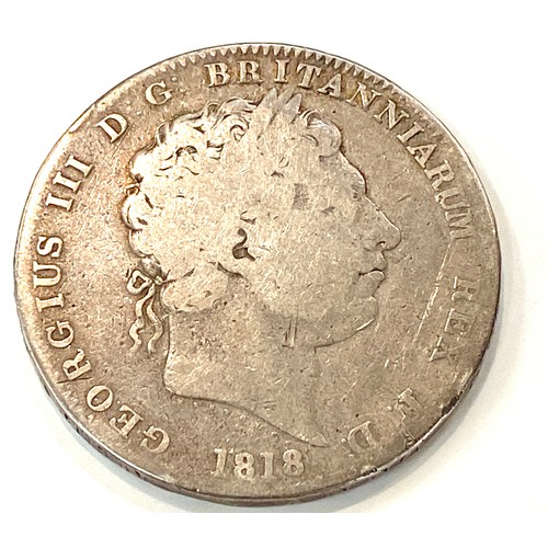 1818 silver crown