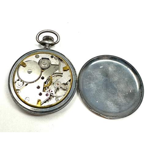 Vintage open face pocket watch the watch is ticking