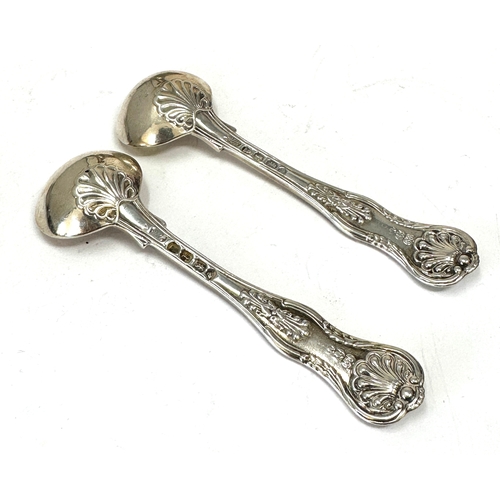 Pair fine quality Antique Hester Bateman georgian silver mustard spoons ...
