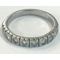 18ct white gold diamond half eternity ring, overall weight ...