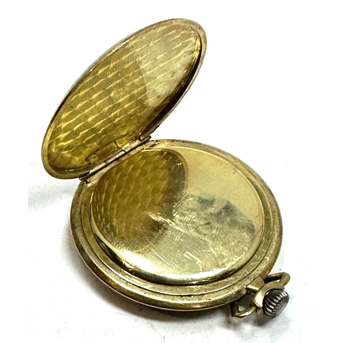 Antique Federal art deco gold plated slimline open face pocket watch ...