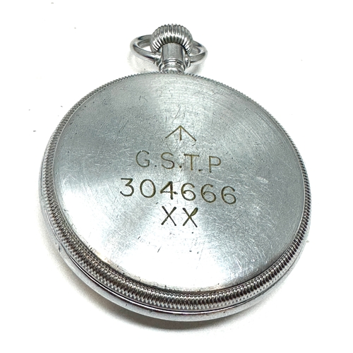 WW2 Military Broad Arrow Elgin Pocket Watch then watch balance spins ...