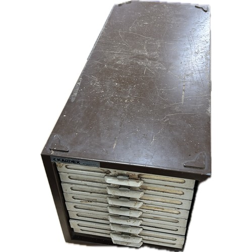 Remington Rand Kardex industrial metal card file cabinet measures ...