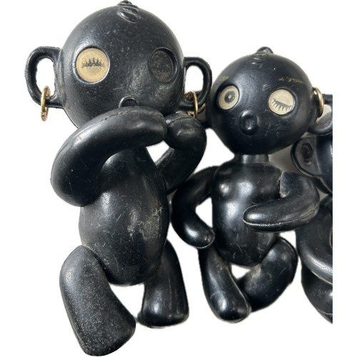 3, 1960's winky blinky / Dakko chan dolls