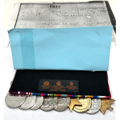 Fine ww1 court mounted medal group inc trio with clasps ww2 trio ,1937 ...