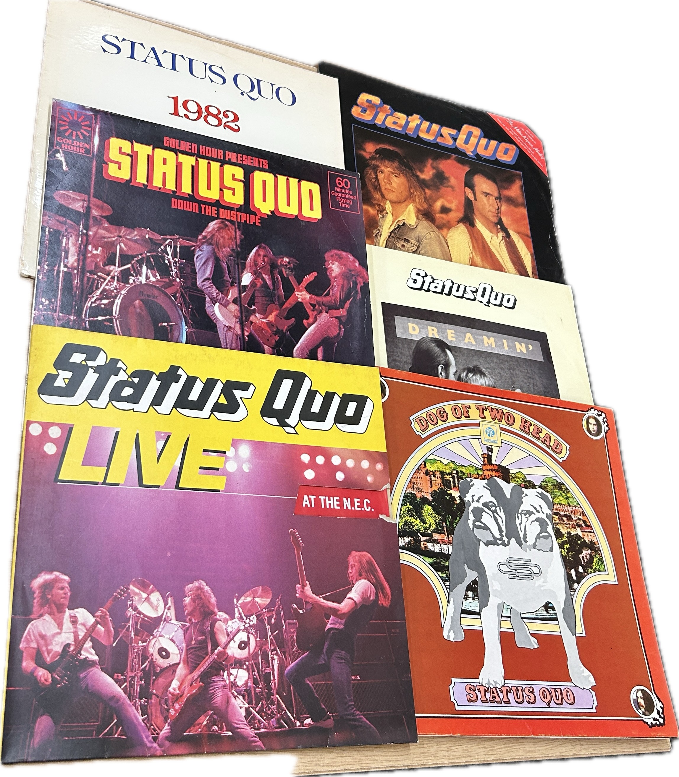 Six Status Quo LPs to include Dog of Two Head, Status Quo Live, etc