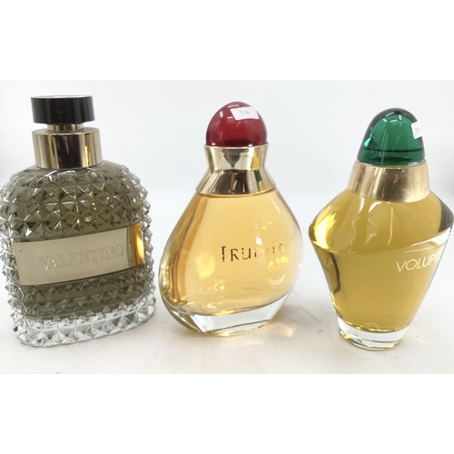 Three shop display perfume Factice bottles, Valentino, Tiffany, Volopte ...