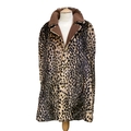 BIBA reversible camel wool and faux leopard print cape, good condition ...