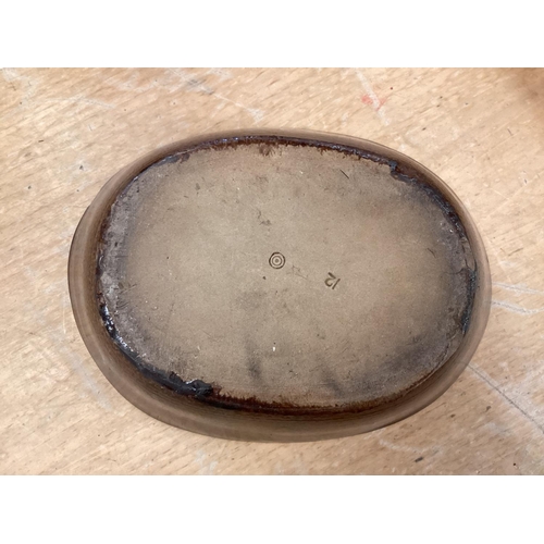 Quantity of studio pottery items to include two Chelsea Pottery Chargers